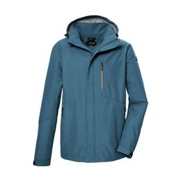 Funktionsjacke Killtec "KOS 256 MN JCKT", Herren, Gr. S, blau, Obermaterial: 100% Polyester;Futter: 100% Polyester, Jacken Funktionsjacke, Wasser- und winddichte Herrenjacke, atmungsaktiv, abnehmbare Kapuze