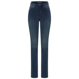 Arizona Damen Slim-fit-Jeans "Ultra Stretch"dunkelblau us, Basic, Gr. 42, Obermaterial: 63% Baumwolle, 32% Polyester, 5% Elasthan, Jeans