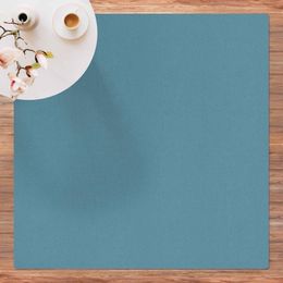 Bilderwelten Kork-Teppich Unifarben blau Korkmatte - Meerblau - Deko Wohnzimmer Schlafzimmer