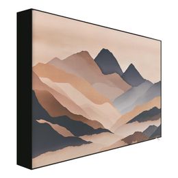 Bilderwelten Akustik-Wechselbild Grafische Landschaft in Braun