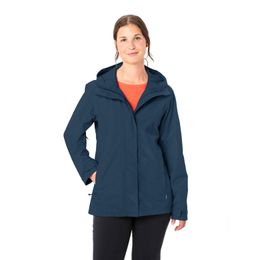 Regenjacke Vaude "WOMEN'S STRATHCONA JACKET", Damen, Gr. 46, schwarz sea, Web, Obermaterial: 100% Polyester. Futter: 100% Polyester, unifarben, regular fit taillenbedeckt, Rundhals, eingesetzt gerader Abschluss, Jacken Regenjacke, f&uuml;r Sport- und Outdoor, atmungsaktiv, wasserdicht, winddicht