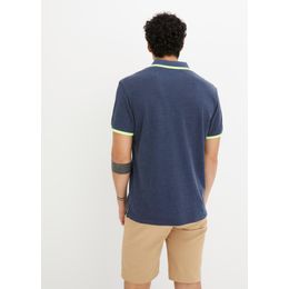 bonprix Damen Poloshirt "Piqu&eacute;-Poloshirt mit reiner Baumwolle", blau, Gr. 60, unifarben, Obermaterial: 60% Baumwolle, 40% Polyester, Shirts, Regular