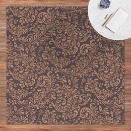 Bilderwelten Kork-Teppich Vintage blau Korkmatte - The 7 Virtues - Prudence - Ornamente Wohnzimmer Schlafzimmer