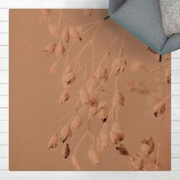 Bilderwelten Kork-Teppich Tropisch beige Korkmatte - H&auml;ngende Trockenknospen - Gr&auml;ser Wohnzimmer Schlafzimmer