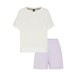 BOSS Damen Shorty "Element Short Set", Gr. XLopen lila 553, Obermaterial: 95% Viskose, 5% Elasthan, unifarben, Homewear-Sets