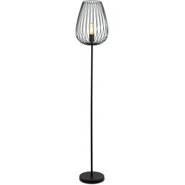 Eglo Stehlampe "NEWTOWN Stehleuchte, schwarz, Stahl, E27, Schalter", schwarz, 1, &Oslash; 27,5cm H: 159,5cm, Leuchten, Schlicht, Vintage, Retro, Wohnzimmer, Schlafzimmer, 159,5x27,5x23cm, Stehlampe