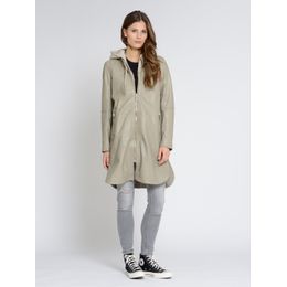 Maze Damen Langjacke "4202199", wei&szlig;, Gr. XS, Obermaterial: 100% Lammleder. Innenfutter: 100% Baumwolle. &Auml;rmelfutter: 100% Polyester. Kapuze: 55%