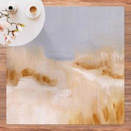 Bilderwelten Kork-Teppich Abstrakt beige Strand Korkmatte - Sanftes D&uuml;nengras - D&uuml;nen Wohnzimmer Schlafzimmer