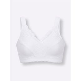 w&auml;schepur W&Auml;SCHEPUR Damen B&uuml;gelloser BH, Gr. 80, wei&szlig;, 90% Baumwolle, 6% Elasthan, 4% Polyamid, BHs