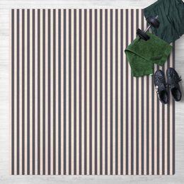 Bilderwelten Kork-Teppich Illustration blau Korkmatte - No.YK44 Streifen Blau Wei&szlig; - Streifen Wohnzimmer Schlafzimmer