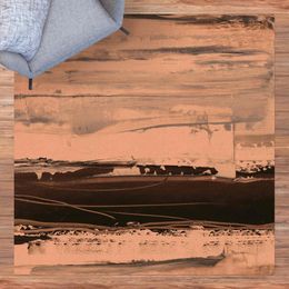Bilderwelten Kork-Teppich Abstrakt braun originell Korkmatte - Eisiger Horizont II - Deko Wohnzimmer Schlafzimmer
