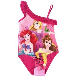 Disney Princess Badeanzug 'Disney Princess' M&auml;dchen Gr&ouml;&szlig;e 104/110 dunkelpink