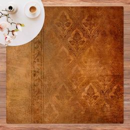 Bilderwelten Kork-Teppich Vintage gold Korkmatte - The 7 Virtues - Faith - Ornamente Wohnzimmer Schlafzimmer