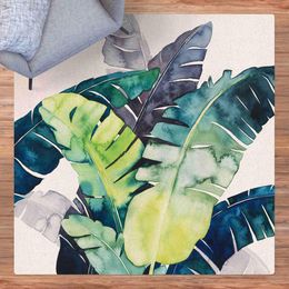 Bilderwelten Kork-Teppich Tropisch gr&uuml;n originell Korkmatte - Exotisches Blattwerk - Banane - Pflanzen Wohnzimmer Schlafzimmer