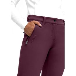 Maier Sports Damen Funktionshose "Helga slim"purpurviolett, Gr. 38, 90% Polyester, 10% Elasthan, Hosen, warme Damen Outdoorhose, robuste Wanderhose,
