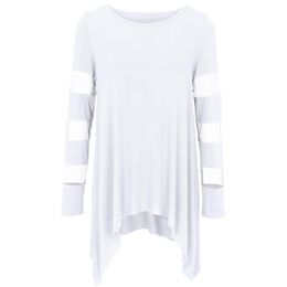 Damen Rundhalsshirt "Shirt", wei&szlig;, Gr. 42, Rick Cardona BY HEINE, unifarben, 95% Viskose, 5% Elasthan, Einsatz:5% Elasthan, 95% Polyester, Shirts
