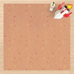 Bilderwelten Kork-Teppich Illustration bunt Himmel Korkmatte - No.YK34 Bunte Sterne - Himmel Kinderzimmer Baby M&auml;dchen Jungen