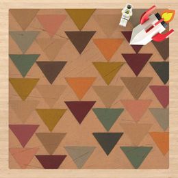 Bilderwelten Kork-Teppich Abstrakt bunt originell Korkmatte - Bunte Konfetti-Prismen - Deko Wohnzimmer Schlafzimmer