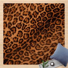 Kork-Teppich - Jaguar Skin - Motiv gelb Tiere Korkmatte Deko Wohnzimmer Schlafzimmer