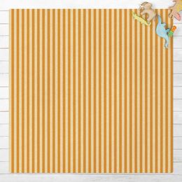 Bilderwelten Kork-Teppich Illustration gelb Korkmatte - No.YK46 Streifen Gelb Beige - Streifen Wohnzimmer Schlafzimmer