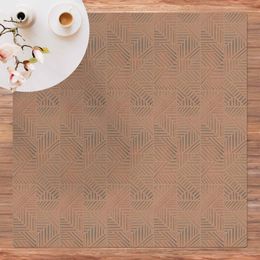 Bilderwelten Kork-Teppich modern blau Korkmatte - Linienmuster Verlauf in Blau - Deko Wohnzimmer Schlafzimmer