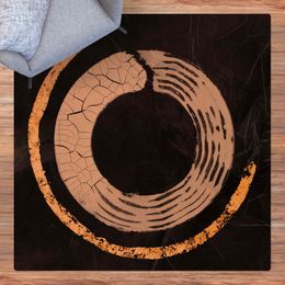Bilderwelten Kork-Teppich Abstrakt blau originell Korkmatte - Phylum Gold - Deko Wohnzimmer Schlafzimmer
