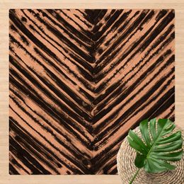 Bilderwelten Kork-Teppich modern schwarz weiss originell Korkmatte - Lamellen Schwarz Wei&szlig; - Deko Wohnzimmer Schlafzimmer
