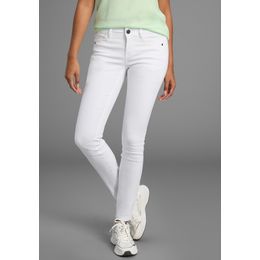 Arizona Damen Skinny-fit-Jeans "mit Keileins&auml;tzen", wei&szlig;, Basic, Gr. 52, Denim/Jeans, Obermaterial: 98% Baumwolle, 2% Elasthan, Jeans, extra-enger