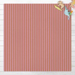 Bilderwelten Kork-Teppich Illustration rosa Korkmatte - No.YK45 Streifen Rosa - Streifen Wohnzimmer Schlafzimmer