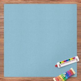 Bilderwelten Kork-Teppich Unifarben blau Korkmatte - Pastellblau - Deko Wohnzimmer Schlafzimmer