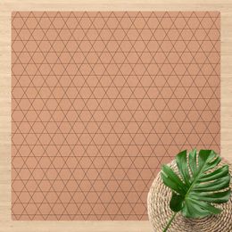 Bilderwelten Kork-Teppich modern schwarz weiss Korkmatte - Einfaches Rautenmuster - Geometrisch Wohnzimmer Schlafzimmer