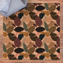 Bilderwelten Kork-Teppich Tropisch bunt Korkmatte - Modern Tropical Muster - Deko Wohnzimmer Schlafzimmer
