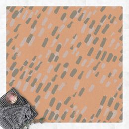 Bilderwelten Kork-Teppich Illustration grau Korkmatte - Dicker Borstenpinsel Schwarzwald - Deko Wohnzimmer Schlafzimmer