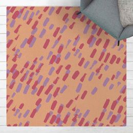 Bilderwelten Kork-Teppich Illustration violett Korkmatte - Dicker Borstenpinsel Westerwald - Deko Wohnzimmer Schlafzimmer