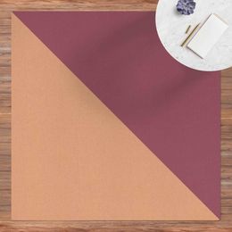 Bilderwelten Kork-Teppich Unifarben violett Korkmatte - Einfaches Mauvefarbenes Dreieck - Geometrisch Wohnzimmer Schlafzimmer