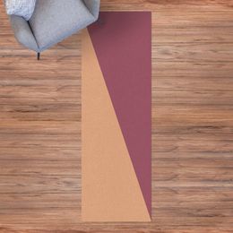 Bilderwelten Kork-Teppich Unifarben violett Korkmatte - Einfaches Mauvefarbenes Dreieck - Geometrisch Wohnzimmer Schlafzimmer