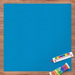 Bilderwelten Kork-Teppich Unifarben blau Korkmatte - Enzian - Deko Wohnzimmer Schlafzimmer