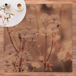 Bilderwelten Kork-Teppich Tropisch braun Korkmatte - Federleichte Wildblumen - Gr&auml;ser Wohnzimmer Schlafzimmer