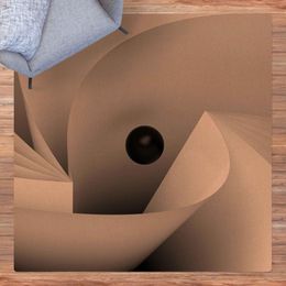 Bilderwelten Kork-Teppich Digital Art schwarz weiss 3D-Effekt - Big Eye - Deko Wohnzimmer Schlafzimmer