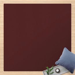 Bilderwelten Kork-Teppich Unifarben rot Korkmatte - Burgund - Deko Wohnzimmer Schlafzimmer