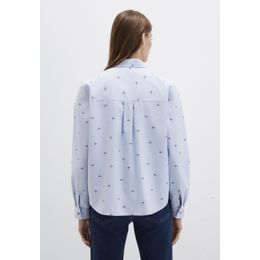 Mavi Damen Klassische Bluse "WOVEN SHIRT", blau, Gr. S, Jacquardmuster, 100% Baumwolle, Blusen, Print Bluse