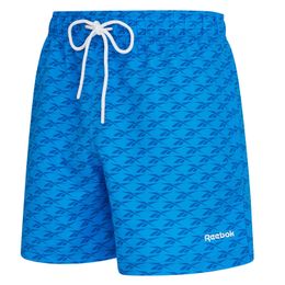 Badeshorts Reebok "Sergio", Herren, Gr. XL, N-Gr, blau, Microfaser, Obermaterial: 100% Polyester, Badehosen Badeshorts, mit seitlichen Taschen