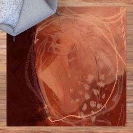 Bilderwelten Kork-Teppich Abstrakt rot Korkmatte - Morgenr&ouml;te I - Deko Wohnzimmer Schlafzimmer