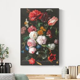 Akustik-Wechselbild Jan Davidsz de Heem - Stillleben mit Blumen in einer Glasvase