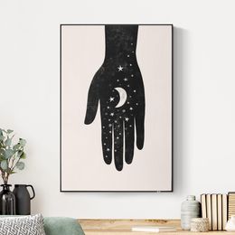 Akustik-Wechselbild Hand mit Mond