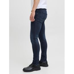 Jack & Jones JACK & JONES Herren Skinny-fit-Jeans "JJILIAM Skinny Jeans mit Used-Waschung f&uuml;r schlanke Silhouette", blau, Gr. 28, Abriebeffekte, Denim/Jeans,
