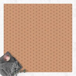 Bilderwelten Kork-Teppich modern schwarz Spirituell Korkmatte - Blume des Lebens Muster - Geometrisch Wohnzimmer Schlafzimmer