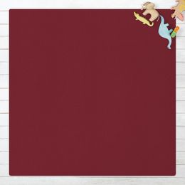 Bilderwelten Kork-Teppich Unifarben rot Korkmatte - Bordeaux - Deko Wohnzimmer Schlafzimmer