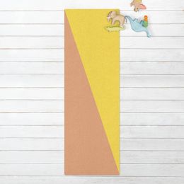 Bilderwelten Kork-Teppich Unifarben gelb Korkmatte - Einfaches Gelbes Dreieck - Geometrisch Wohnzimmer Schlafzimmer