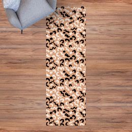 Bilderwelten Kork-Teppich Illustration schwarz Korkmatte - Dicke Pinselstriche Zebra - Geometrisch Wohnzimmer Schlafzimmer